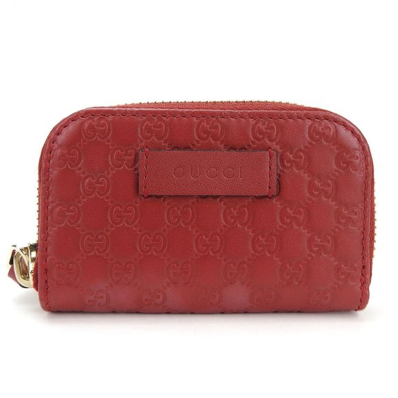 Gucci | Accessories | Gucci Coin Case Round Micro Guccisima 449896 Red ...